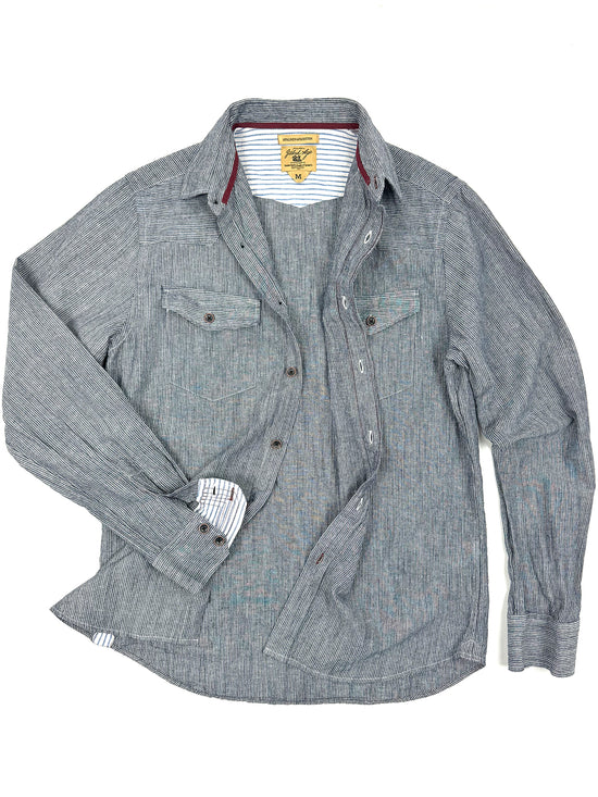Whyatt Linen Stripe Chambray 3008 – Gilded Age